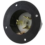 AC WORKS 30-Amp Locking 4-Prong 125/250-Volt NEMA L14-30P Flanged Power ...