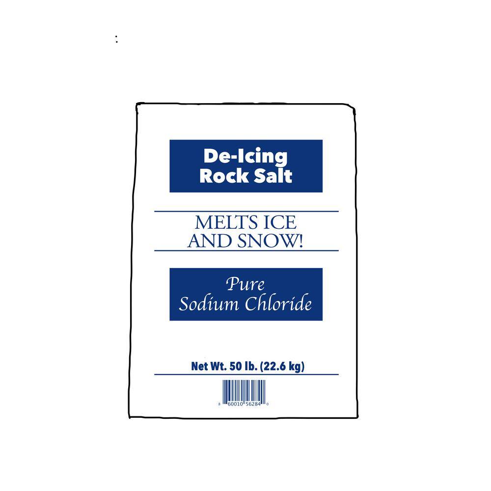 50 lbs. Ice Melt Rock Salt Bag RS50 - The Home Depot