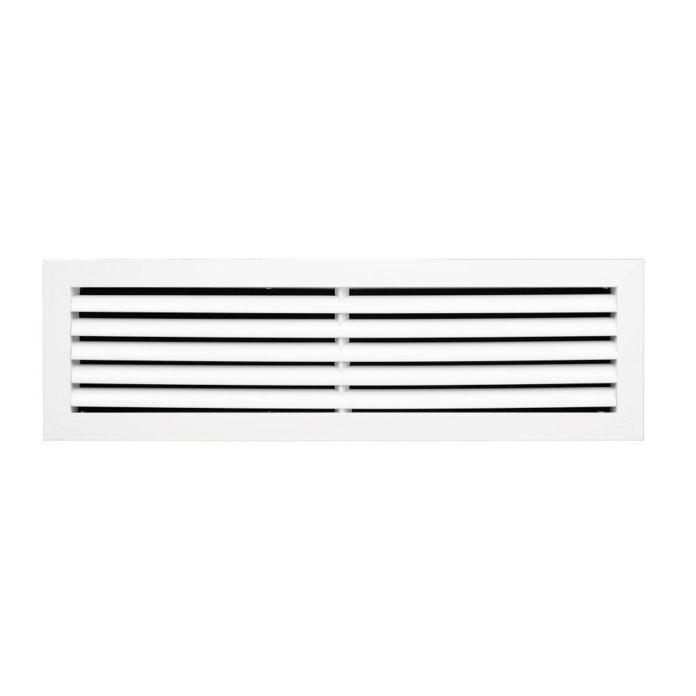 ACLAMINAIRE 24 in. x 6 in. Aluminum Return Air Grille in White L-RA ...