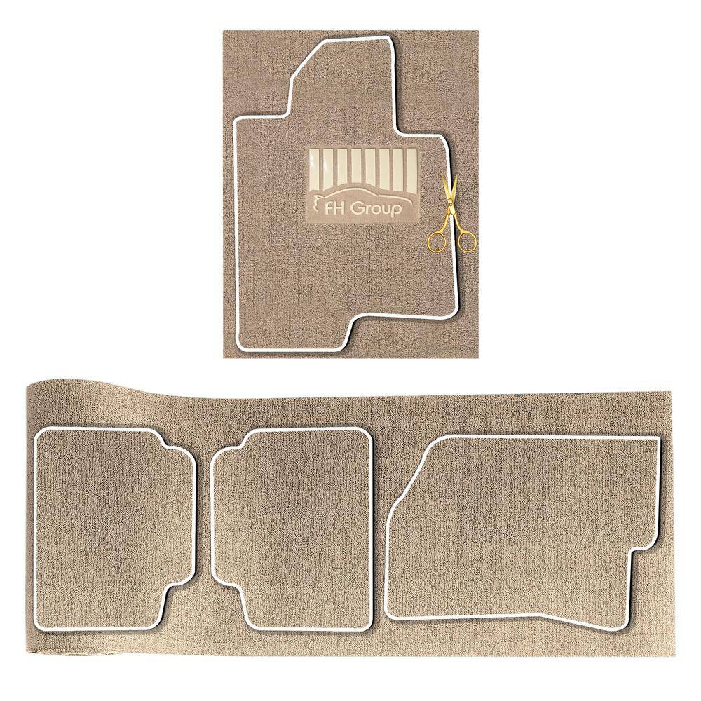 FH Group DIY Ultra Waterproof Trimmable Non-Slip Vinyl Floor Mats Solid ...