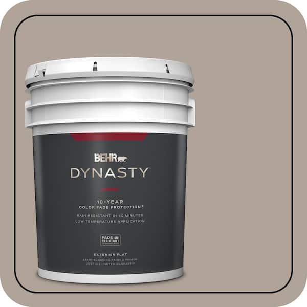 BEHR DYNASTY 5 gal. #MQ2-56 Abbey Stone Flat Exterior Stain-Blocking ...