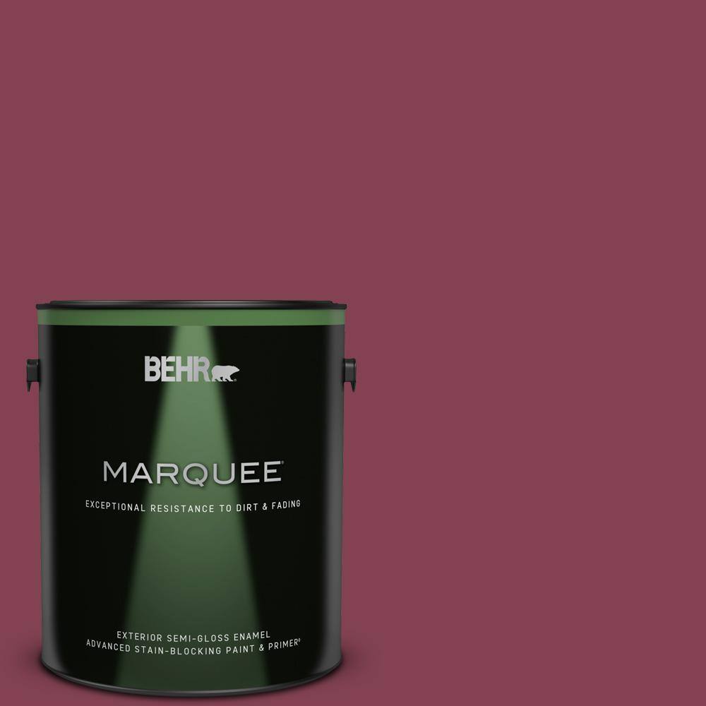 BEHR MARQUEE 1 gal. #M130-7 Sugar Beet Semi-Gloss Enamel Exterior Paint ...