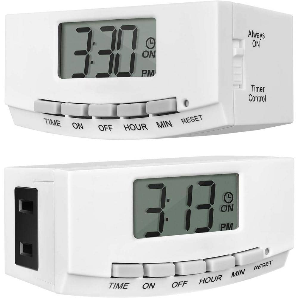 Vrbgify 15A 125V 1440 min. Indoor Countdown Timer Outlet 1000W with 1 ...