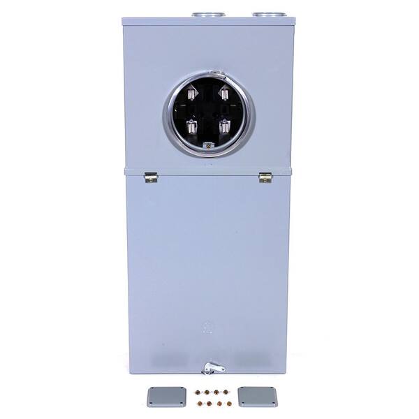 GE 200 Amp 8-Space 16-Circuit Outdoor Combination Main Breaker Meter ...
