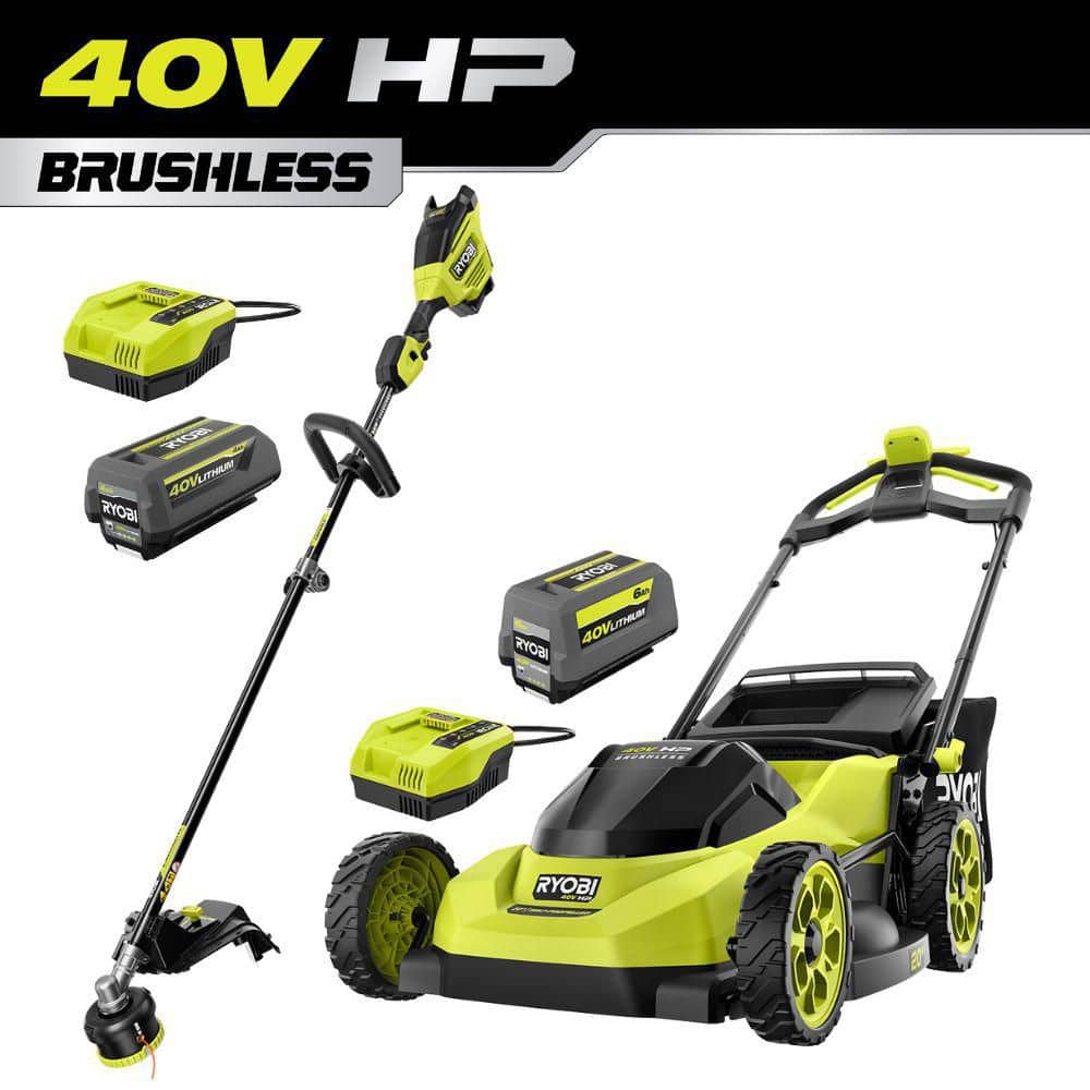 RYOBI 40V HP Brushless 20" Cordless Electric Walk Behind Self-Propelled ...