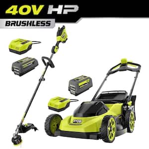 RYOBI 40V HP Brushless 20 in. Walk Behind Self-Propelled Mower, 17 in ...