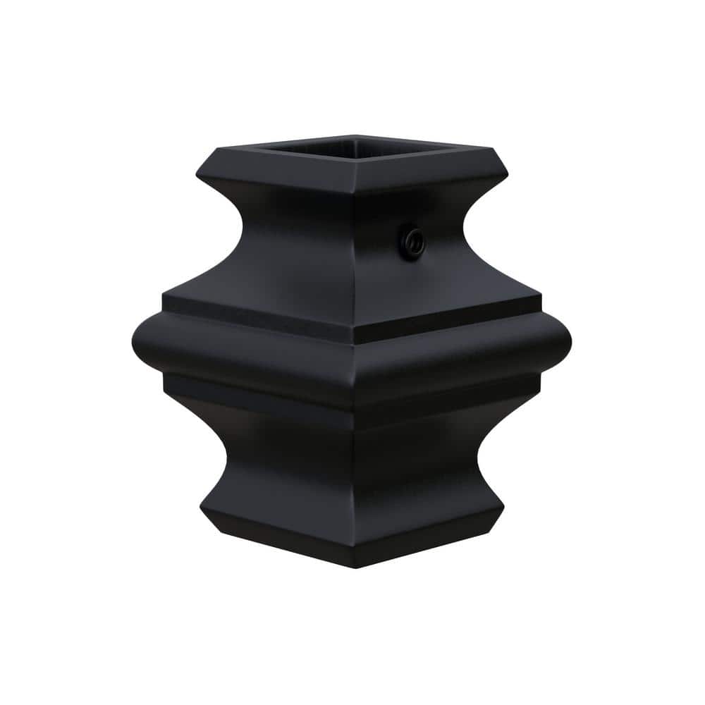 EVERMARK Stair Parts 5/8 in. Satin Black Metal Knuckle Baluster Fitting ...