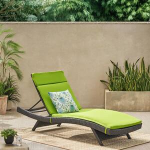 Noble House Senia Wood Outdoor Chaise Lounge with Dark Gray Cushion ...