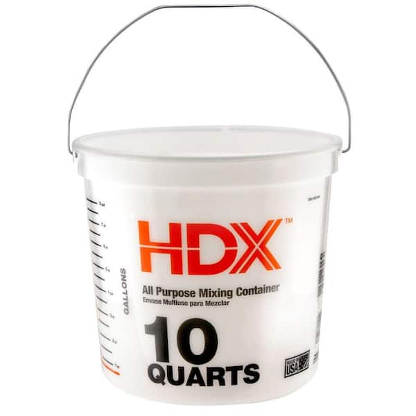 HDX 10 Quart Mix and Measure Bucket with Metal Handle PN0064HDX - The ...
