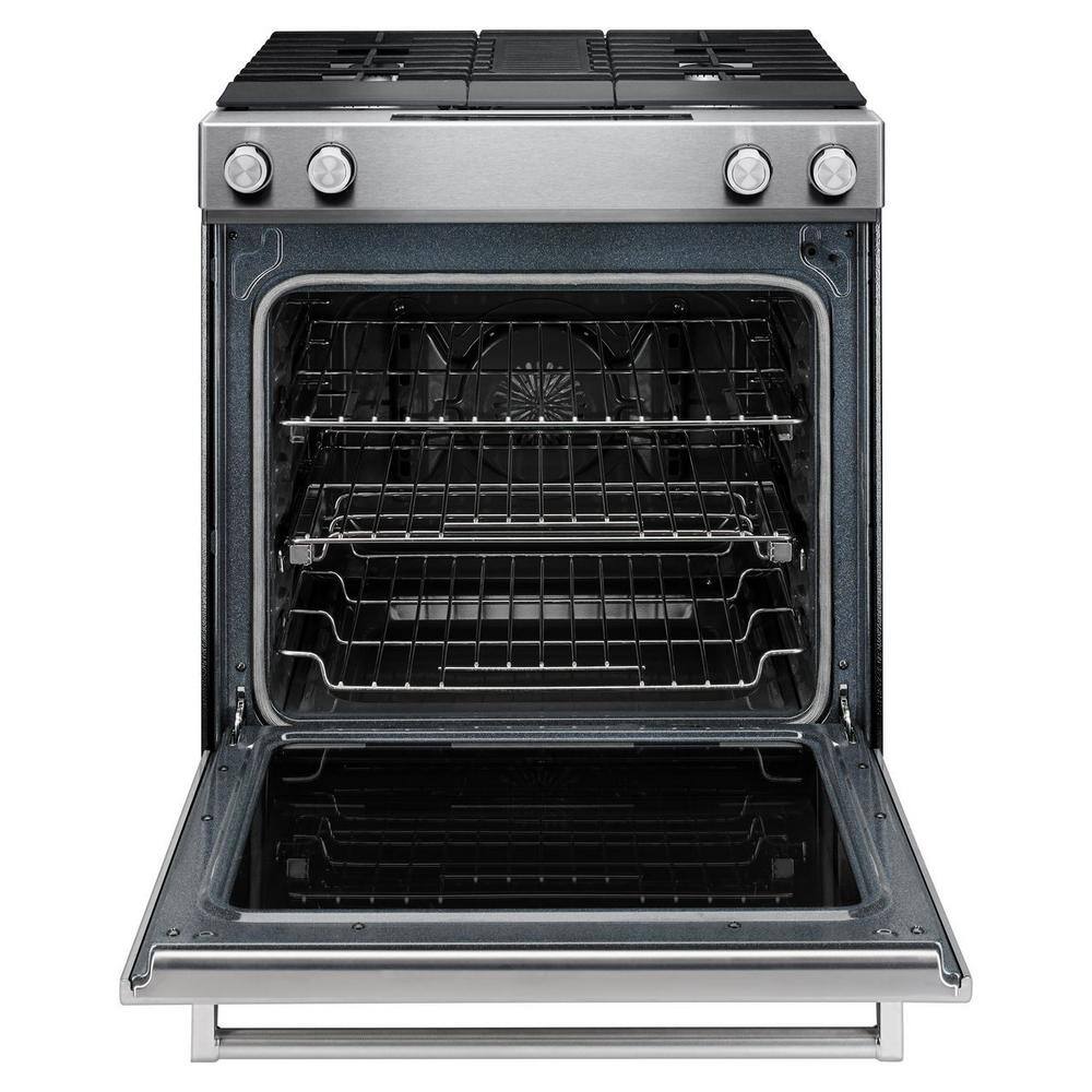 Buy 6.4 cu. ft. Downdraft Slide-In Dual Fuel Range with Self-Cleaning ...