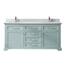 ROSWELL Lorna 60 in. Bath Vanity in Finnish Green with Composite Vanity ...