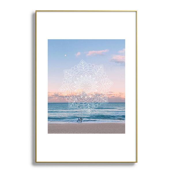 Denydesigns Gale Switzer Twilight Surf Mandala Metal Framed Nature Art Print 24 In X 36 In