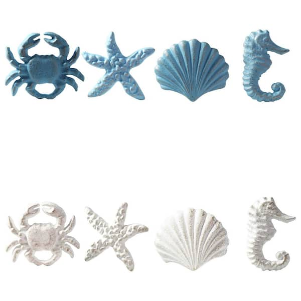 Wudkey 8-Pack Retro Marine Style Cast Iron Drawer Handle, Pattern of ...