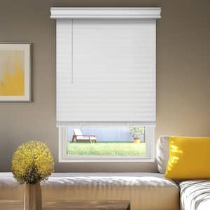 YELLOW BLINDS New White Cordless Bottom-Up Faux Wood Blinds with ...