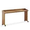 BYBLIGHT Cassey 70.8 in. Rectangular Maple Brown Wood Writing Desk ...