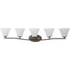 Progress Lighting Bravo Collection 5-Light Antique Bronze Etched Glass ...