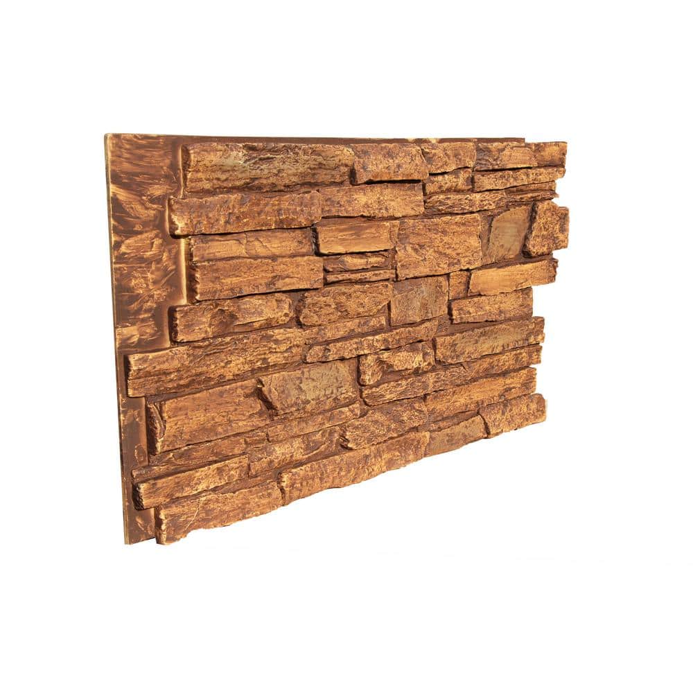 TRITAN BP Ledge Stone 48 in. x 24.25 in. Polyurethane Interlocking ...