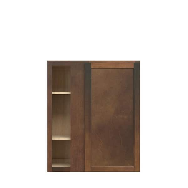 Kunal Kitchens Amherst Shaker 30 in. W x 36 in. H x 12 in. D in Walnut ...