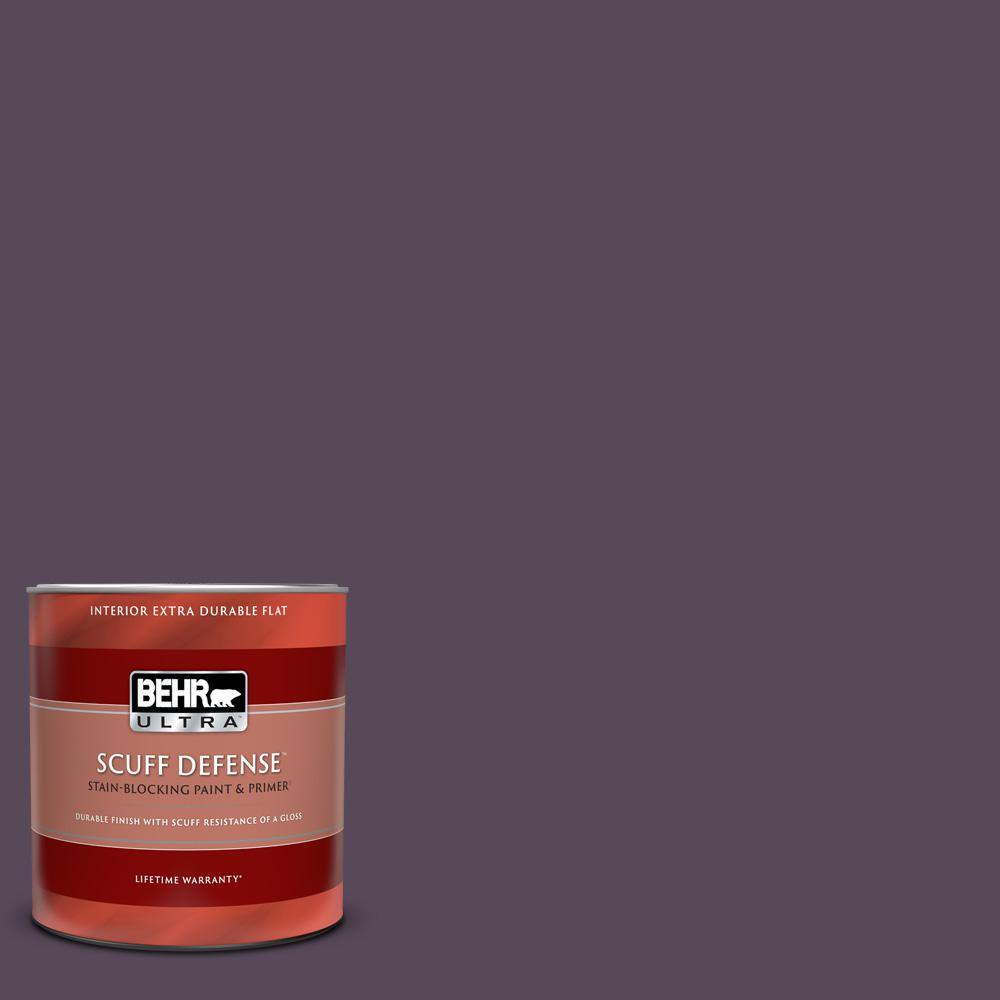 BEHR ULTRA 1 qt. #M100-7 Deep Merlot Extra Durable Flat Interior Paint ...
