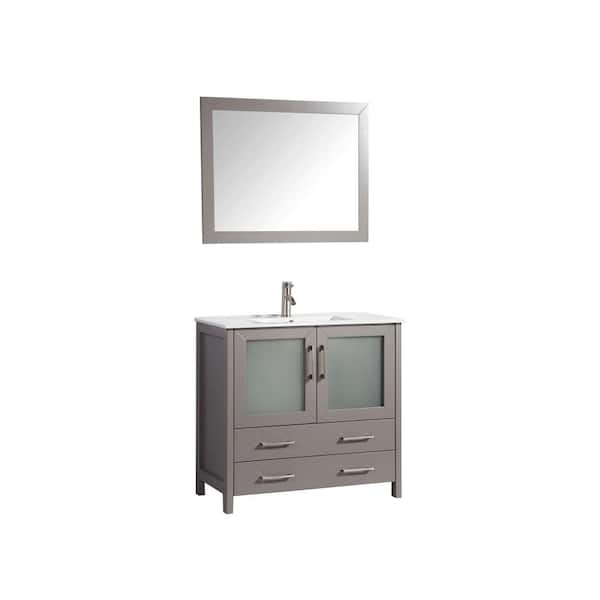 Vanity Art Brescia 36 in. W x 18 in. D x 36 in. H Bathroom Vanity in ...