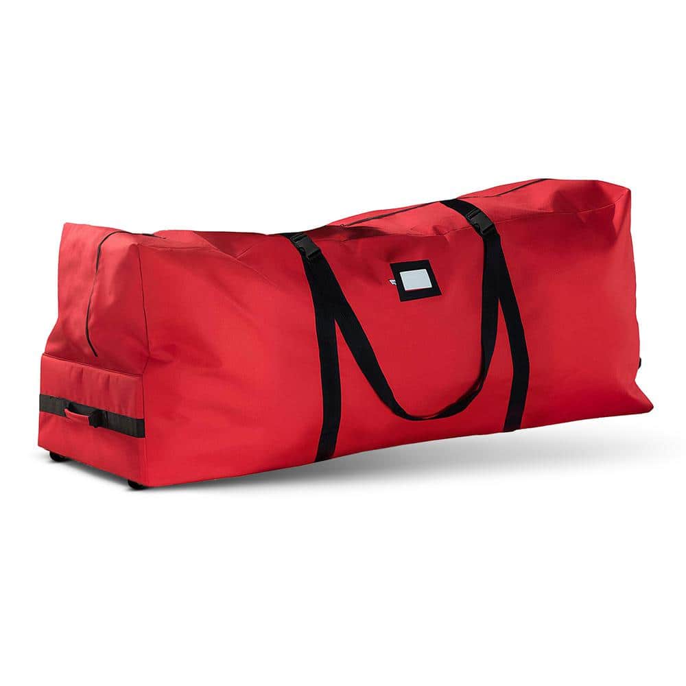 OSTO Red Rolling Artificial Tree Storage Bag for Trees Up to 9 ft. Tall ...