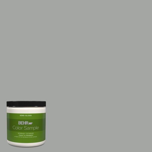 BEHR PREMIUM PLUS 8 oz. #PPU25-04 Sharkskin Suit Semi-Gloss Interior ...