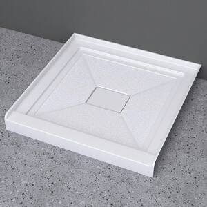 Zeafive Siba 32 in. L x 32 in. W Acrylic Alcove Shower Pan Base with ...