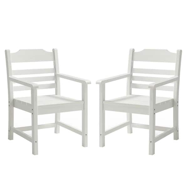 Staykiwi White Outdoor Dining Chair Set of 2 SKJIPC02W - The Home Depot