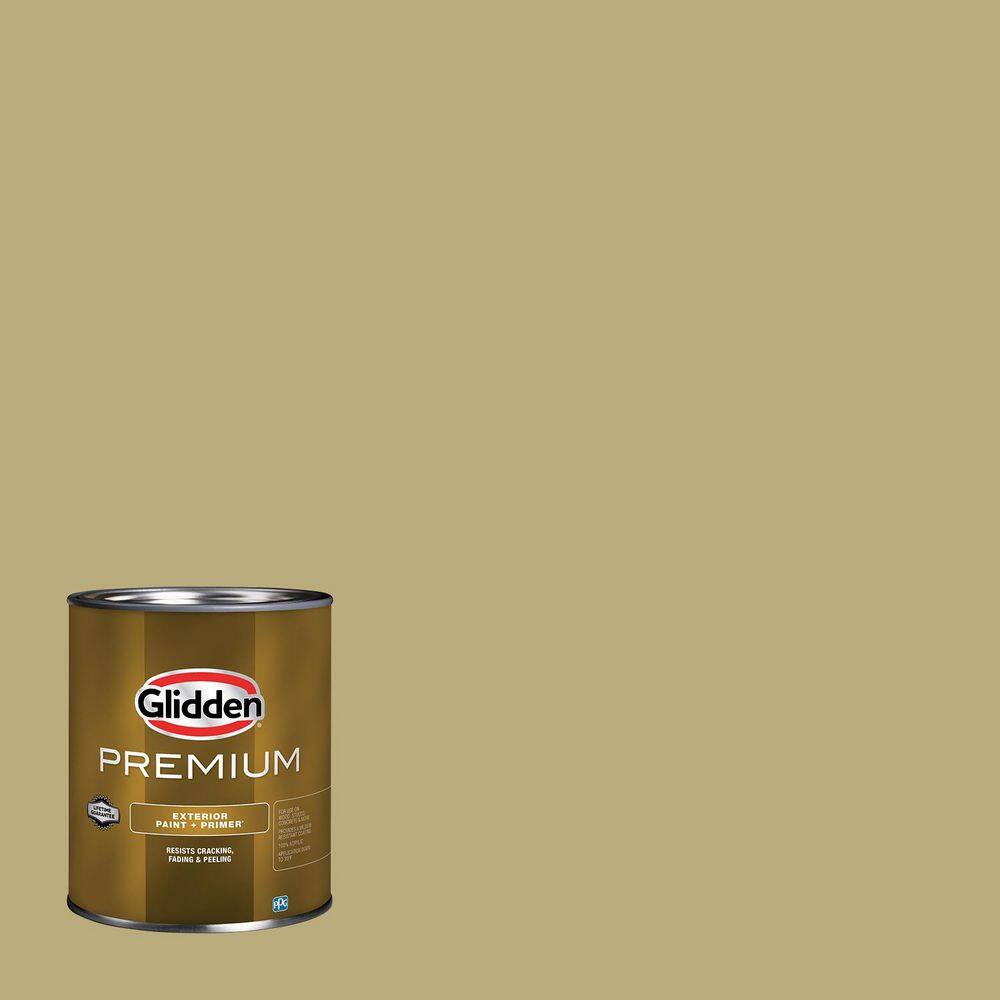 Glidden Premium 1 qt. Nettle PPG1111-4 Satin Exterior Latex Paint ...
