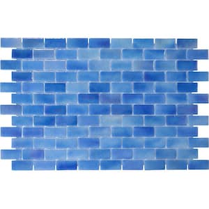 Glass Tile Love 6" x 6" Unconditional Glass Tile Love Blue Mix Glossy ...