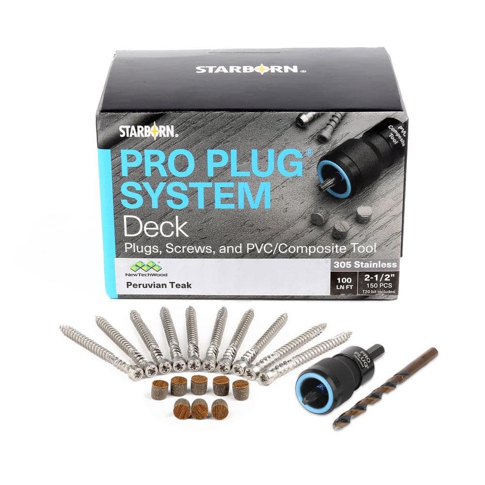 NewTechWood #10 x 2-1/2 in. Stainless Steel Star Drive Flat Undercut ...