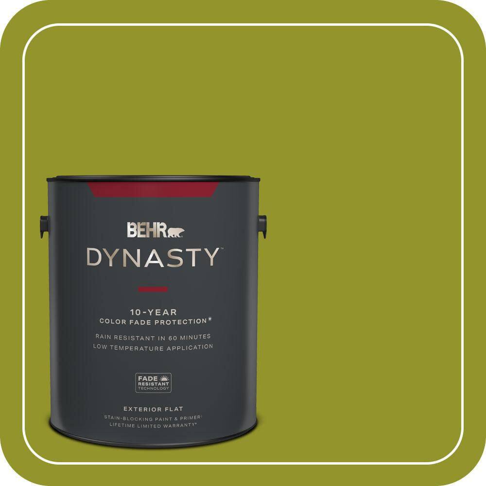BEHR DYNASTY 1 gal. #P350-7 Lazy Lizard Flat Exterior Stain-Blocking ...