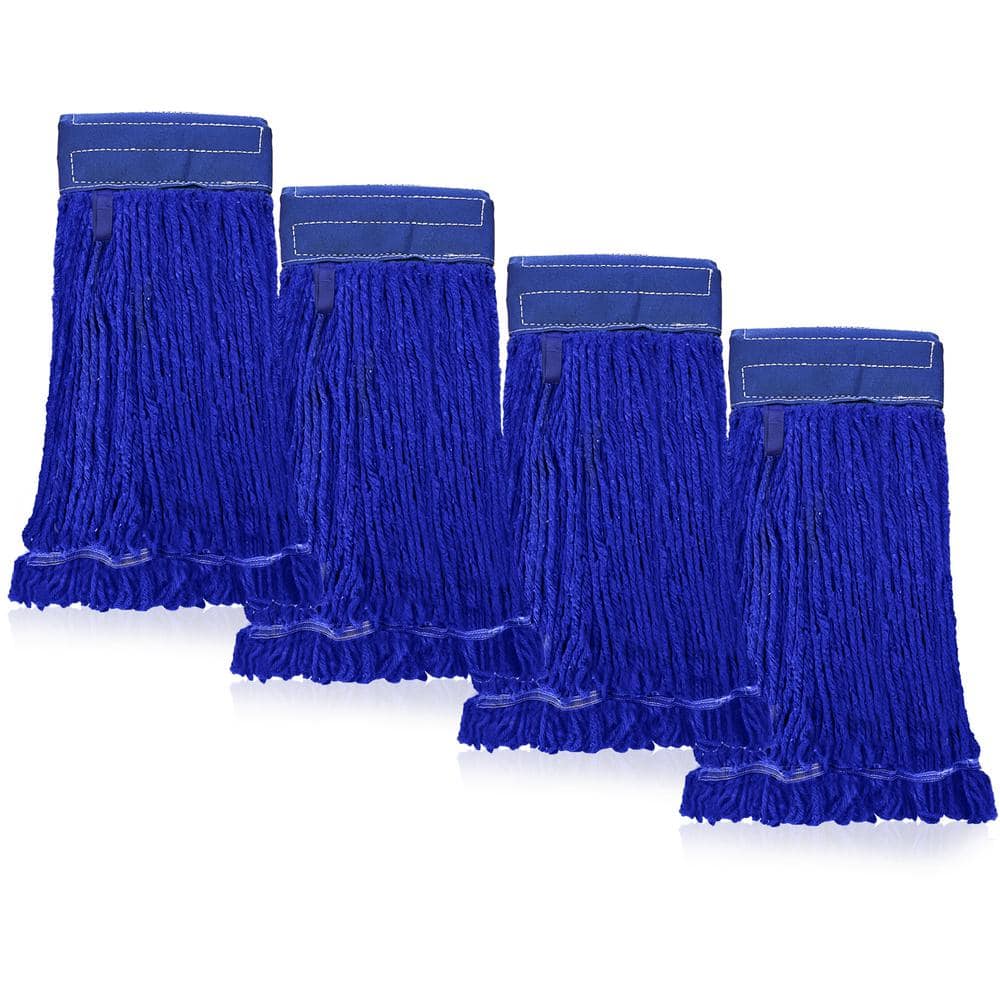 BISON LIFE 5 in. Loop End Commercial String Mop Blended Mop Head ...