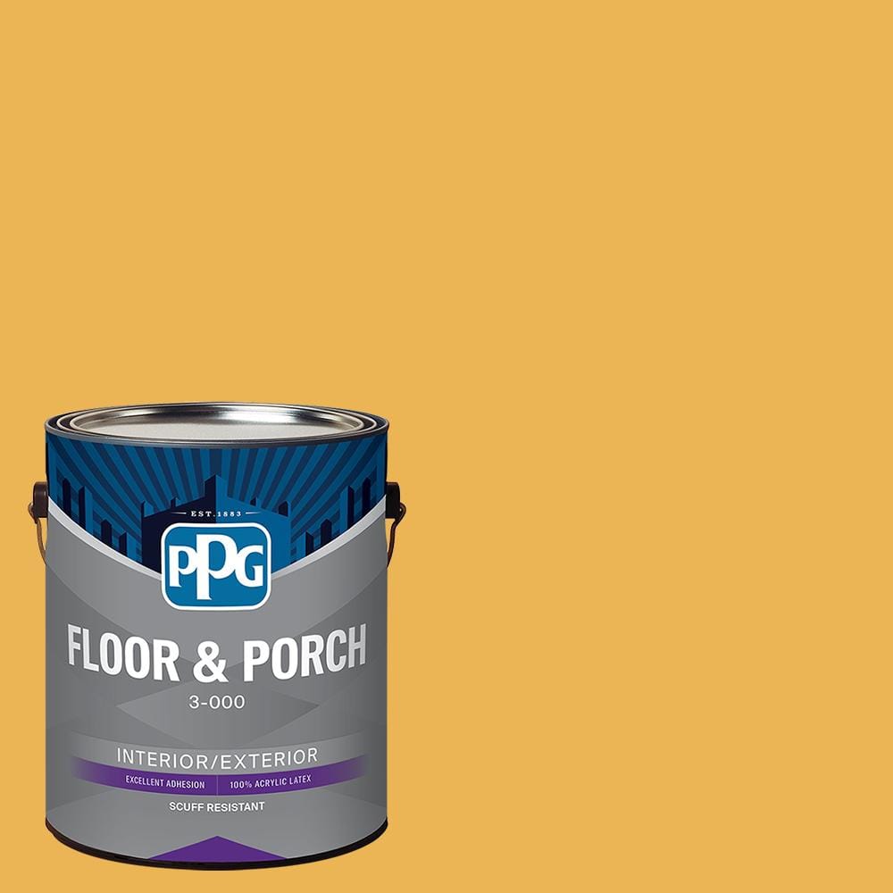 PPG 1 gal. PPG17-19 Oro De Maya Satin Interior/Exterior Floor and Porch ...
