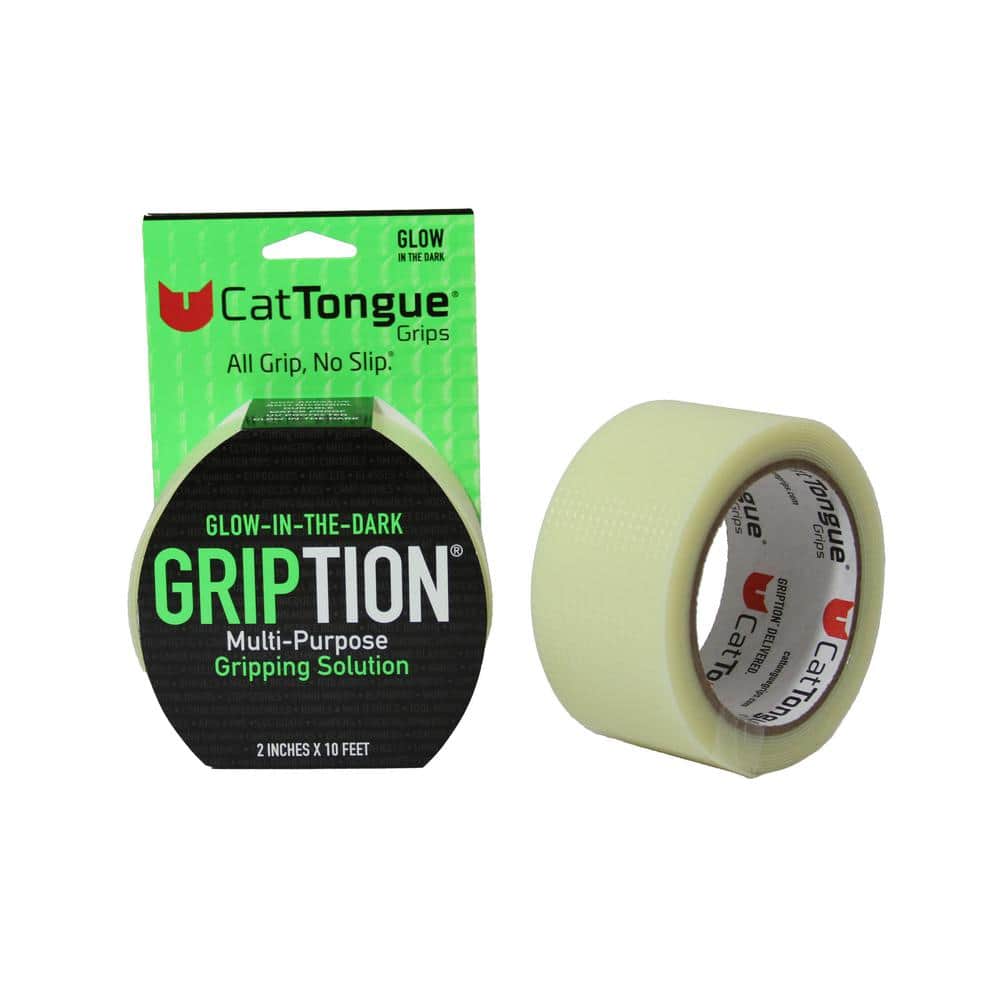 CatTongue Grips Non-Abrasive Gription Roll 2 in. x 10 ft. - Glow in the ...