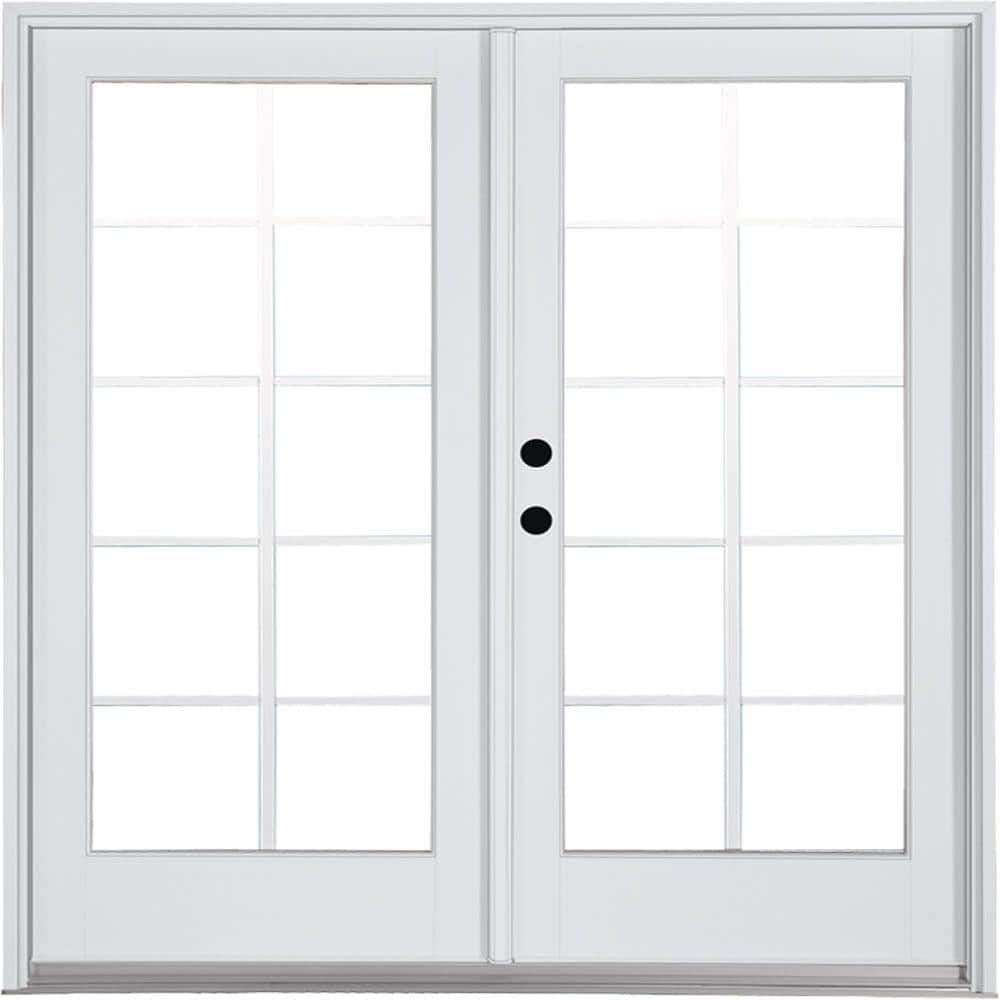 MP Doors 72 in. x 80 in. Fiberglass Smooth White Right-Hand Inswing ...