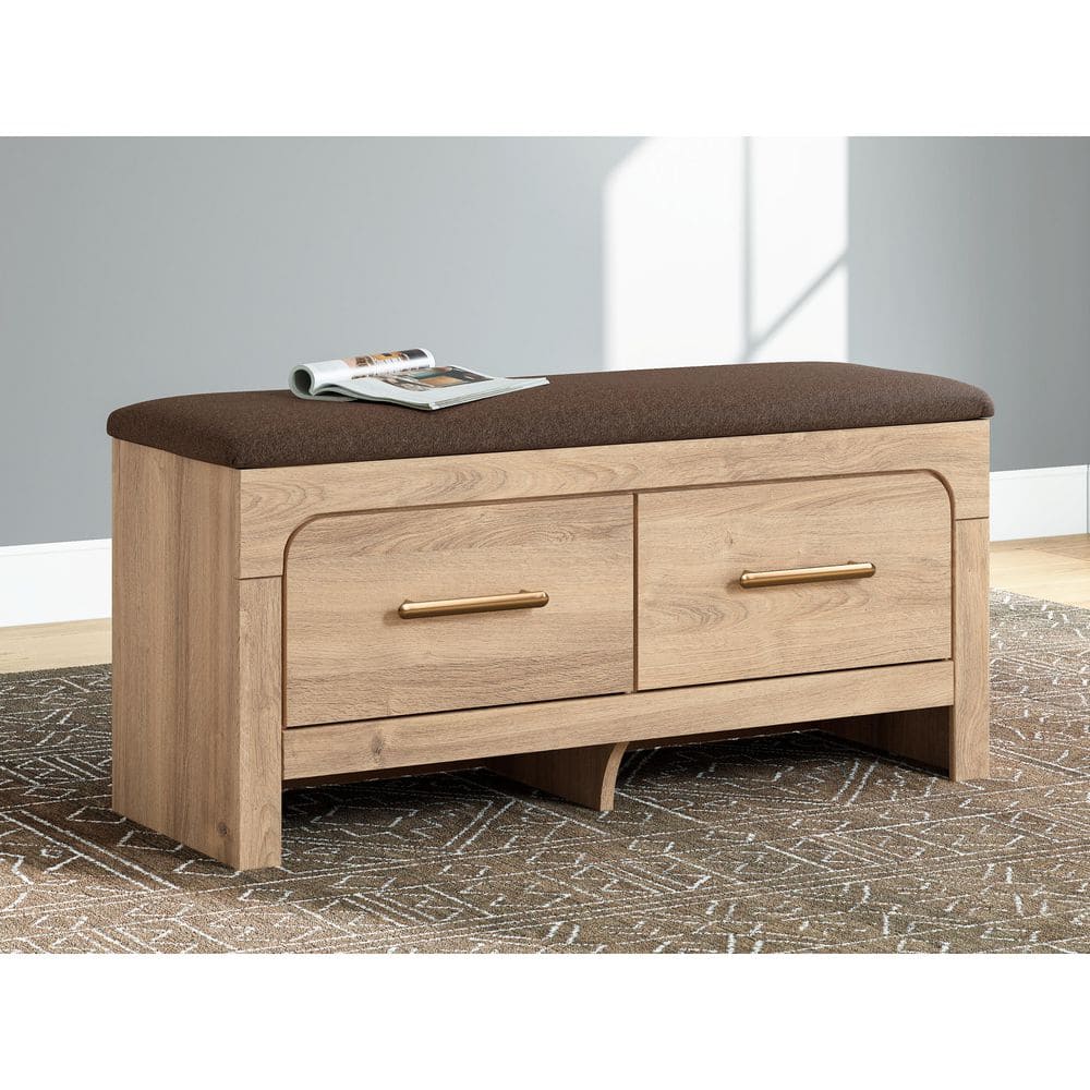Signature DESIGN BY ASHLEY Prandefort 43 in. Light Brown/Brown Bedroom ...