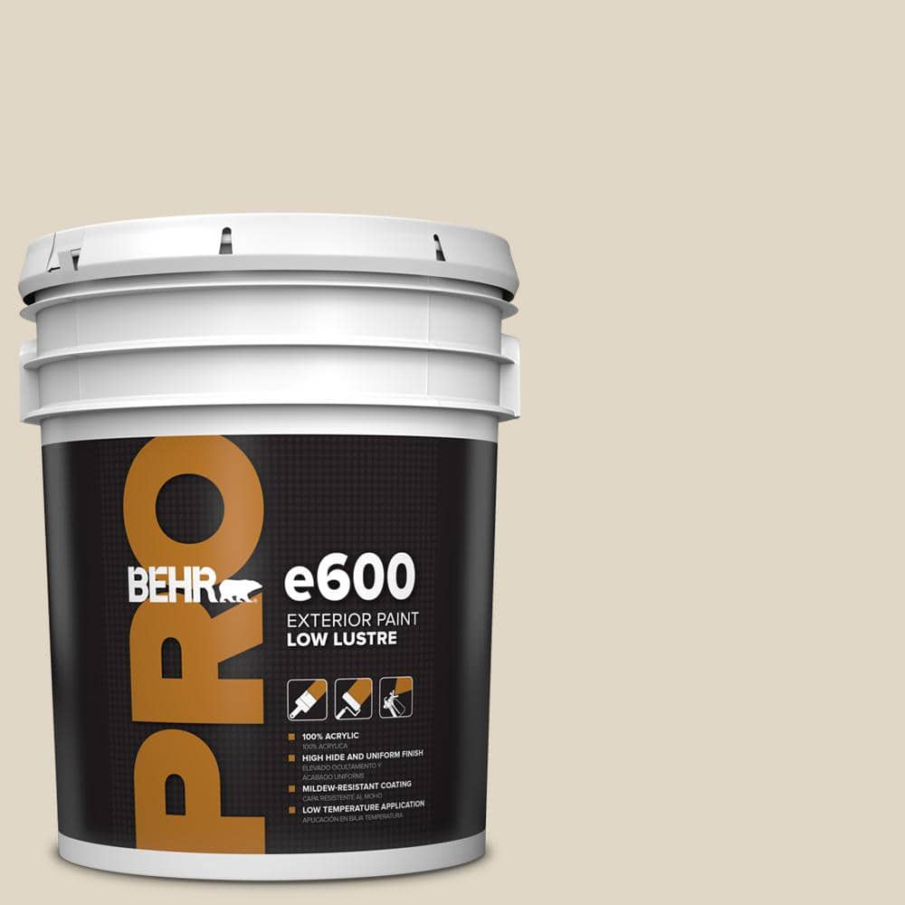 BEHR PRO 5 gal. #YL-W13 Sentimental Beige Low Luster Exterior Paint ...