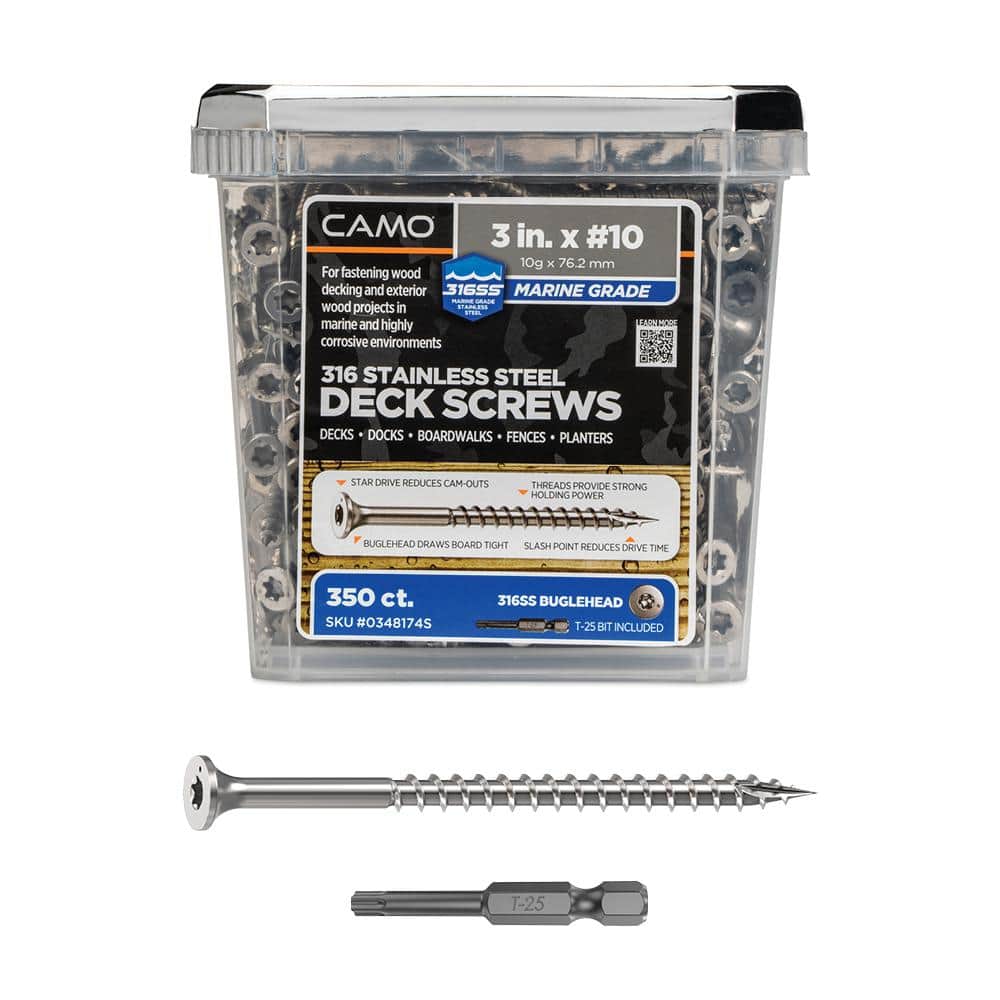 Reviews for CAMO 3 in. #10 316 Stainless Steel Premium Star Drive Bugle ...