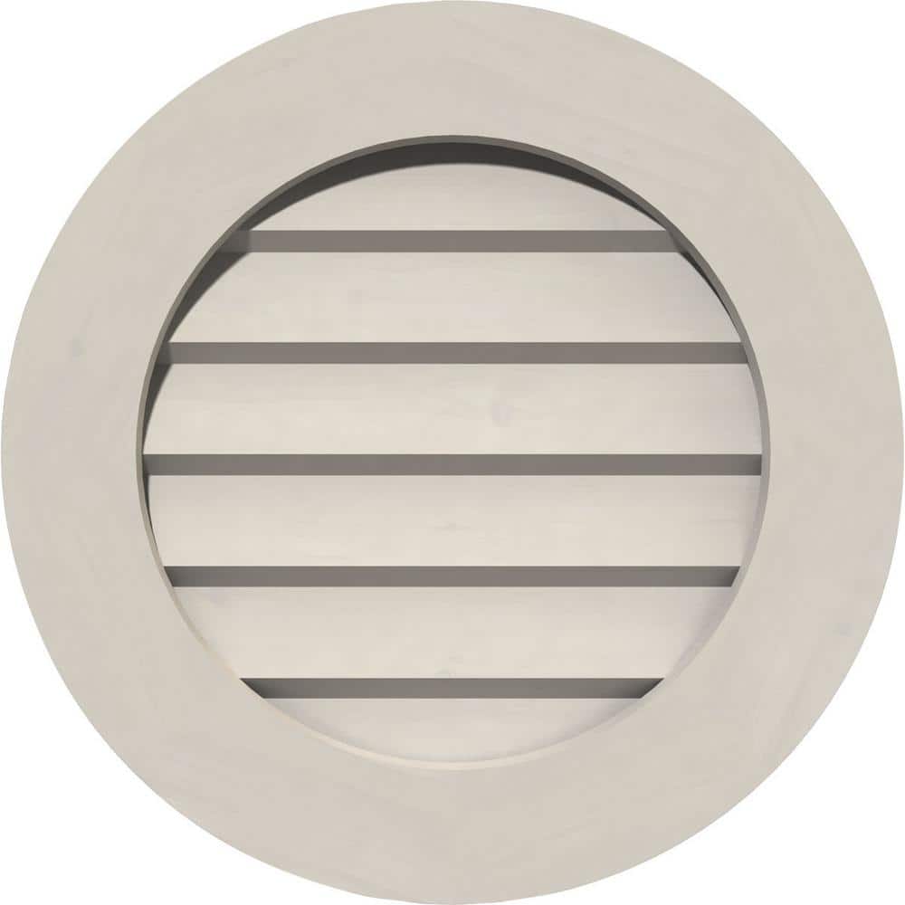 Ekena Millwork 31" x 31" Round Primed Smooth Pine Wood Paintable Gable ...