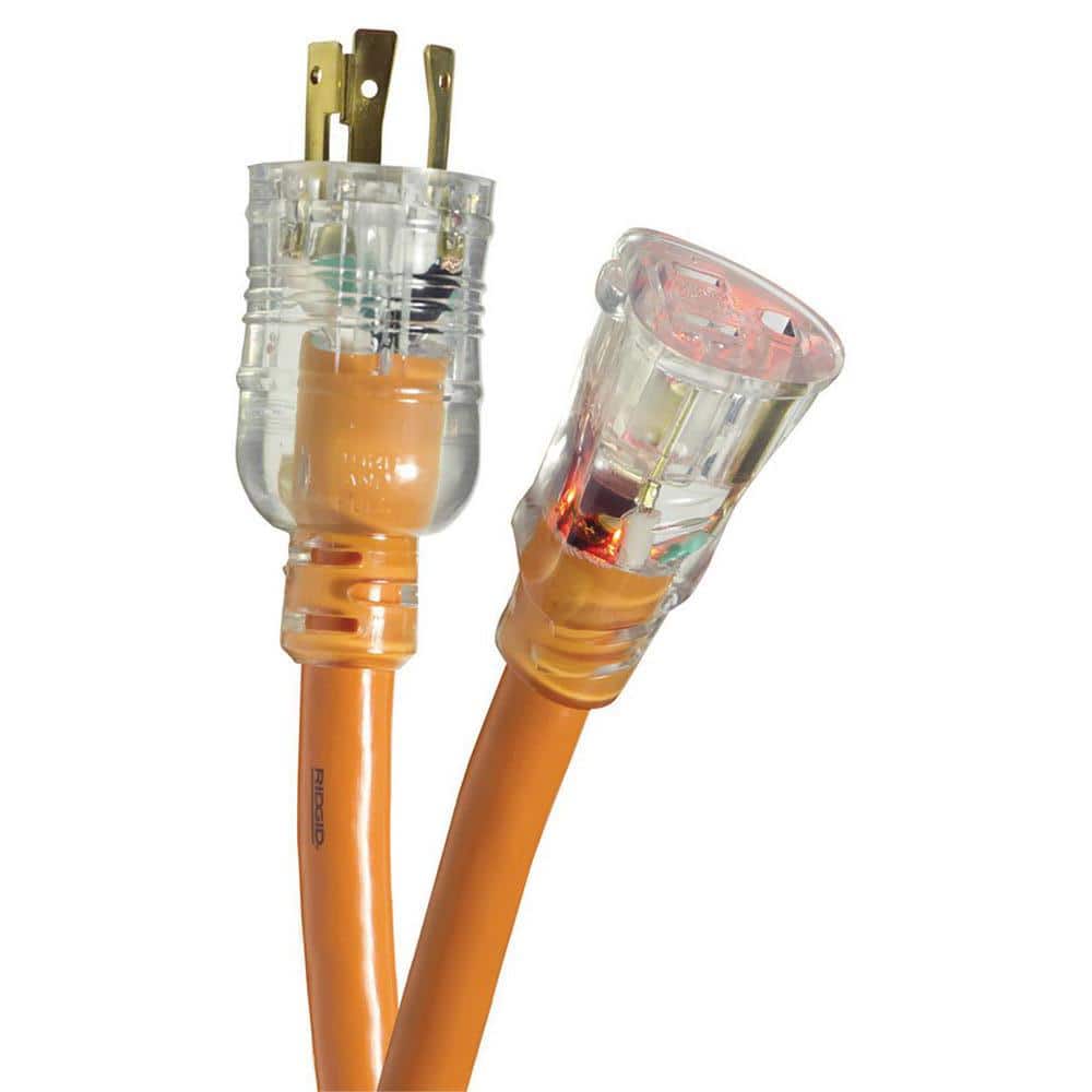 RIDGID 9 in. 12/3 Heavy Duty Indoor/Outdoor Industrial Job Site Adapter ...