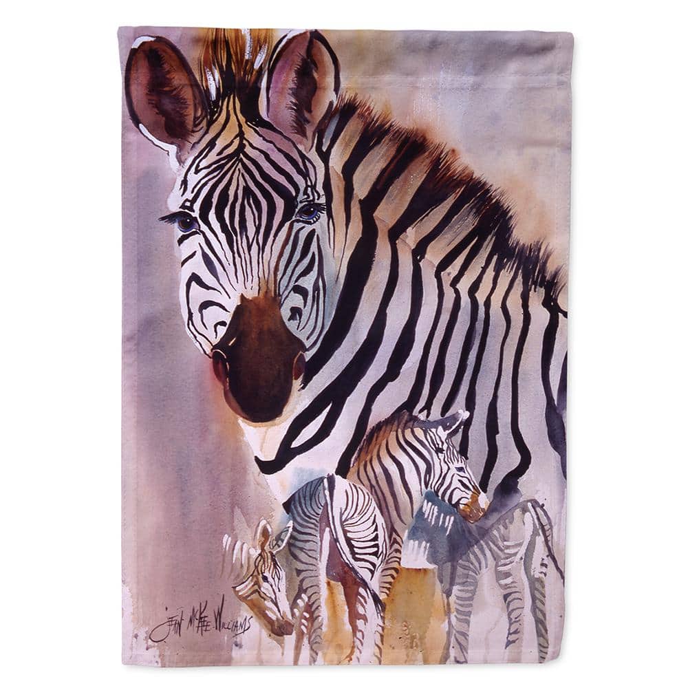 Caroline's Treasures 11 in. x 15-1/2 in. Polyester Zebras 2-Sided 2-Ply ...