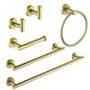 ruiling Porter 6-Piece Bath Hardware Set with Towel Bar/ Racks Toilet ...