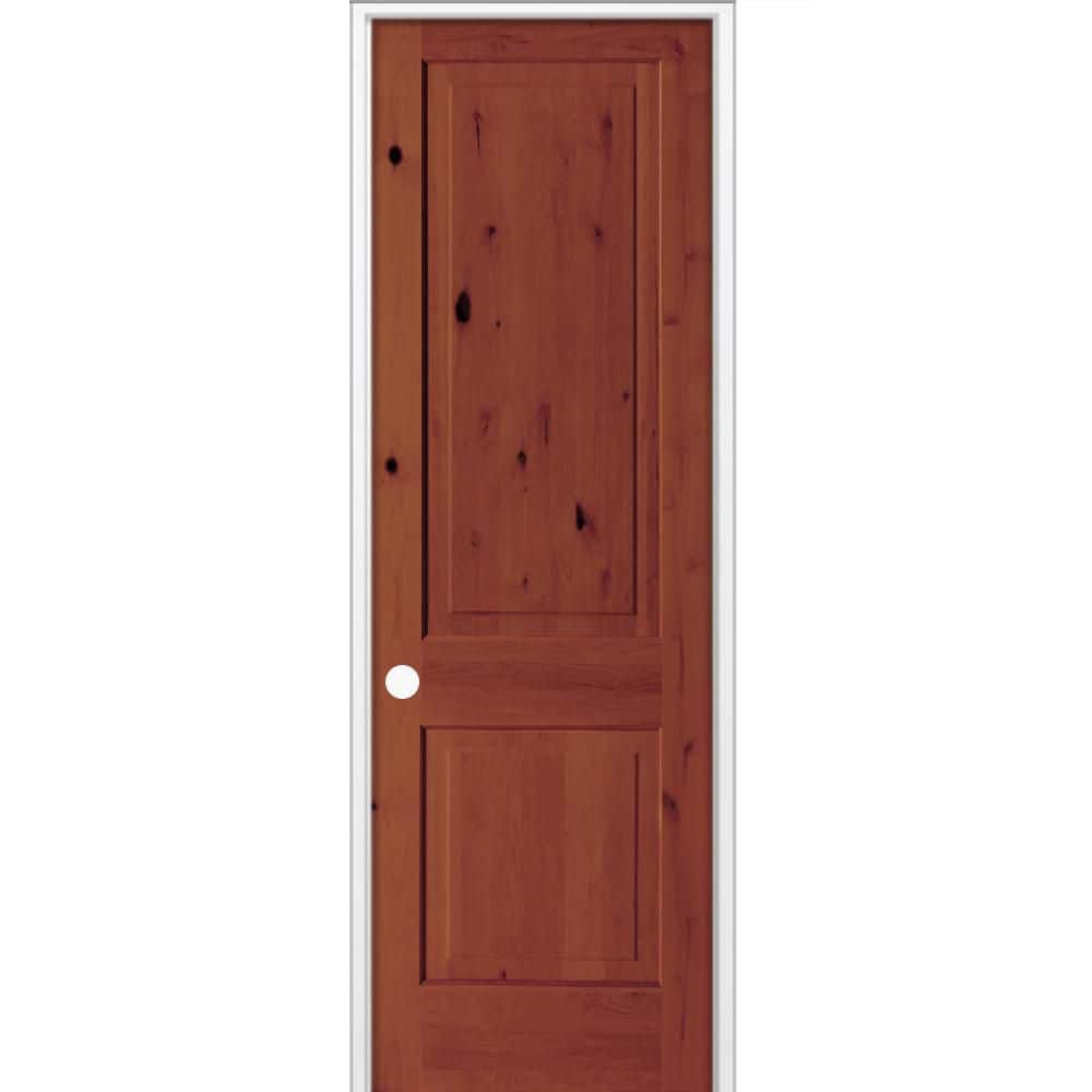 Reviews for Krosswood Doors 30 in. x 96 in. Rustic Knotty Alder 2-Panel ...