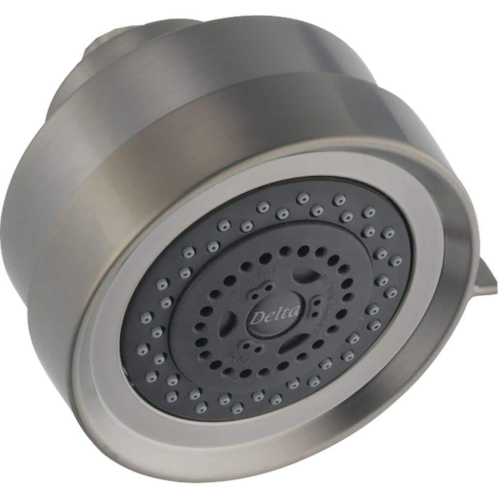 Delta Grail 3-Spray Patterns 2.50 GPM 4.5 in. Wall Mount Fixed Shower ...