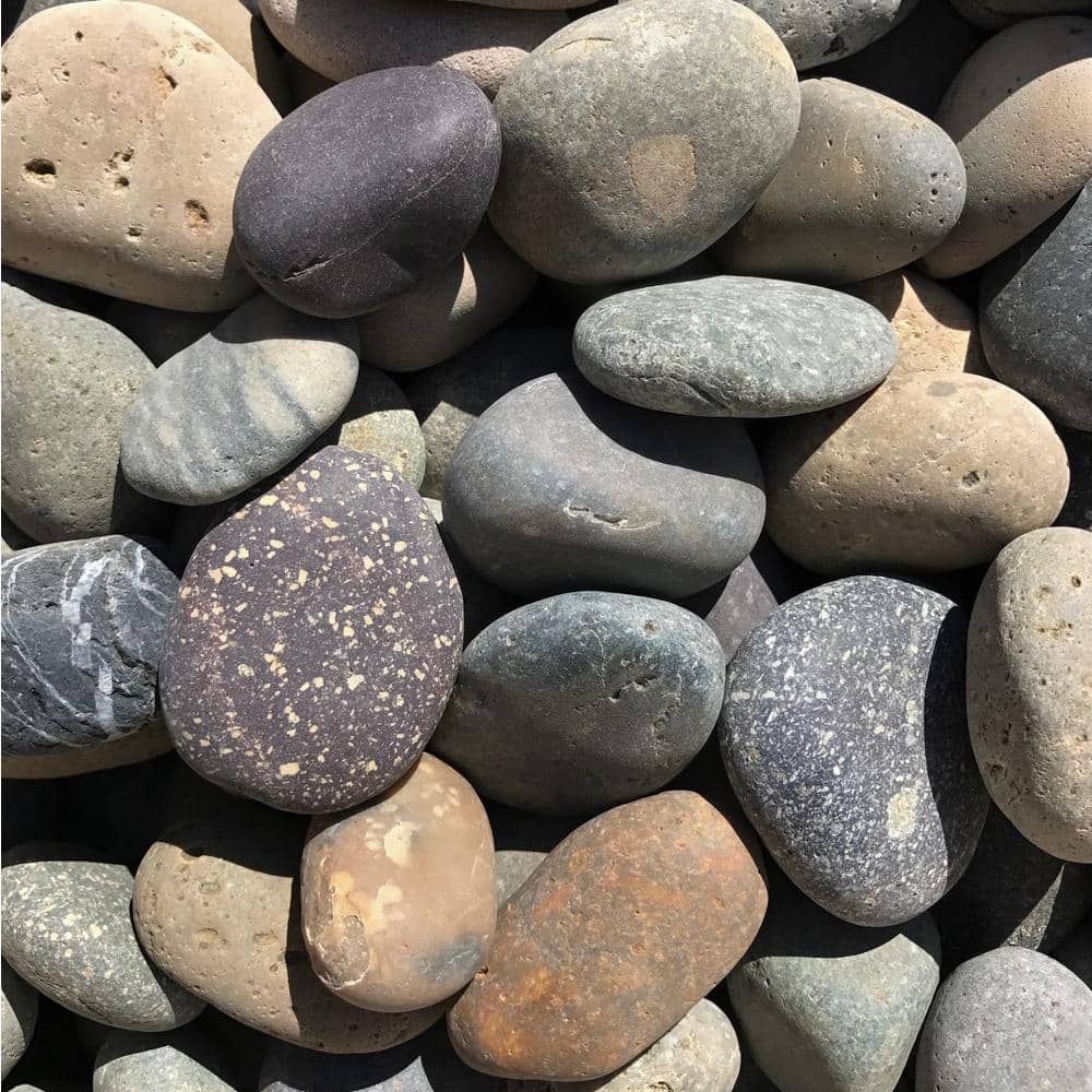 Butler Arts 1 in. to 3 in. Medium Mixed Mexican Beach Pebble (500 lbs ...