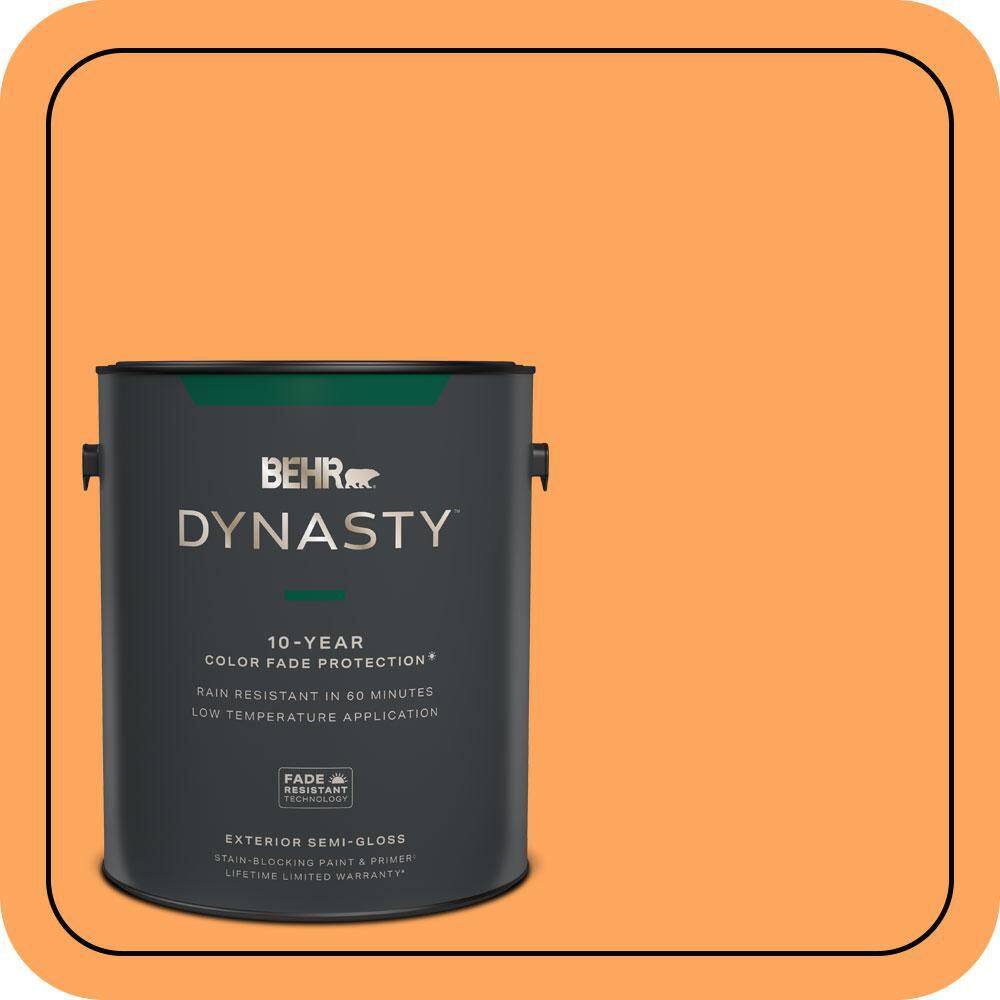 BEHR DYNASTY 1 gal. #270B-5 Melon Semi-Gloss Exterior Stain-Blocking ...