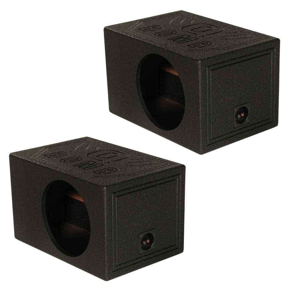 Q POWER Q-Power QBOMB10VL Single 10 in. Vented Ported Car Subwoofer Box ...