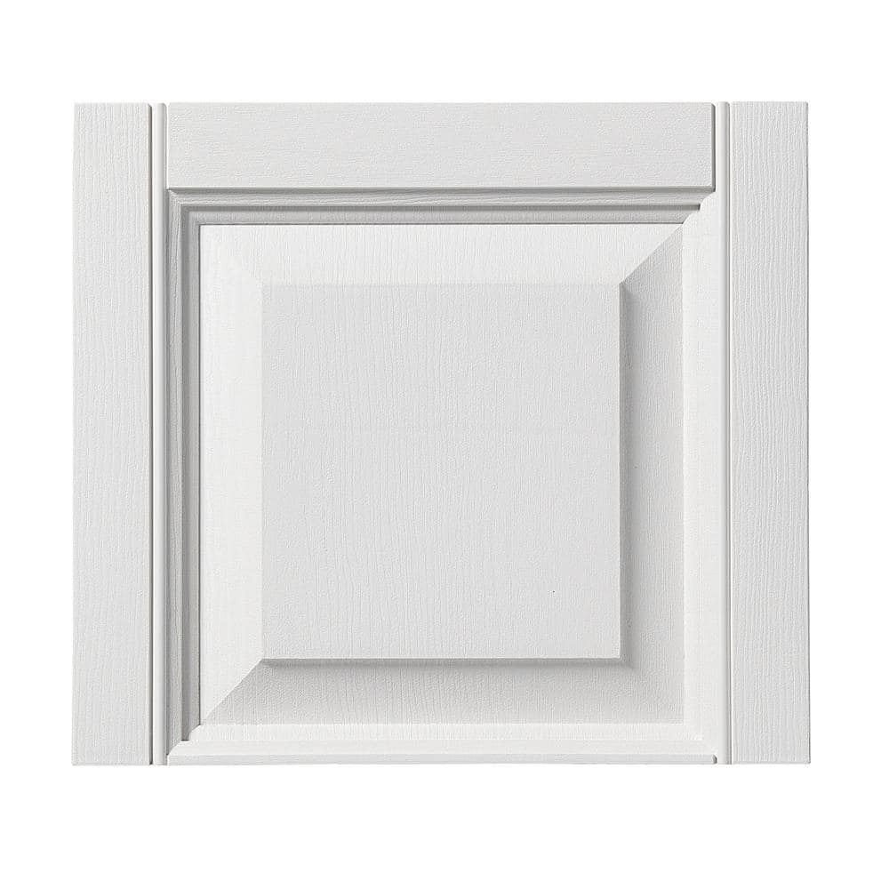 Ply Gem 13 in. x 15 in. Polypropylene Raised Panel Transom Design White ...