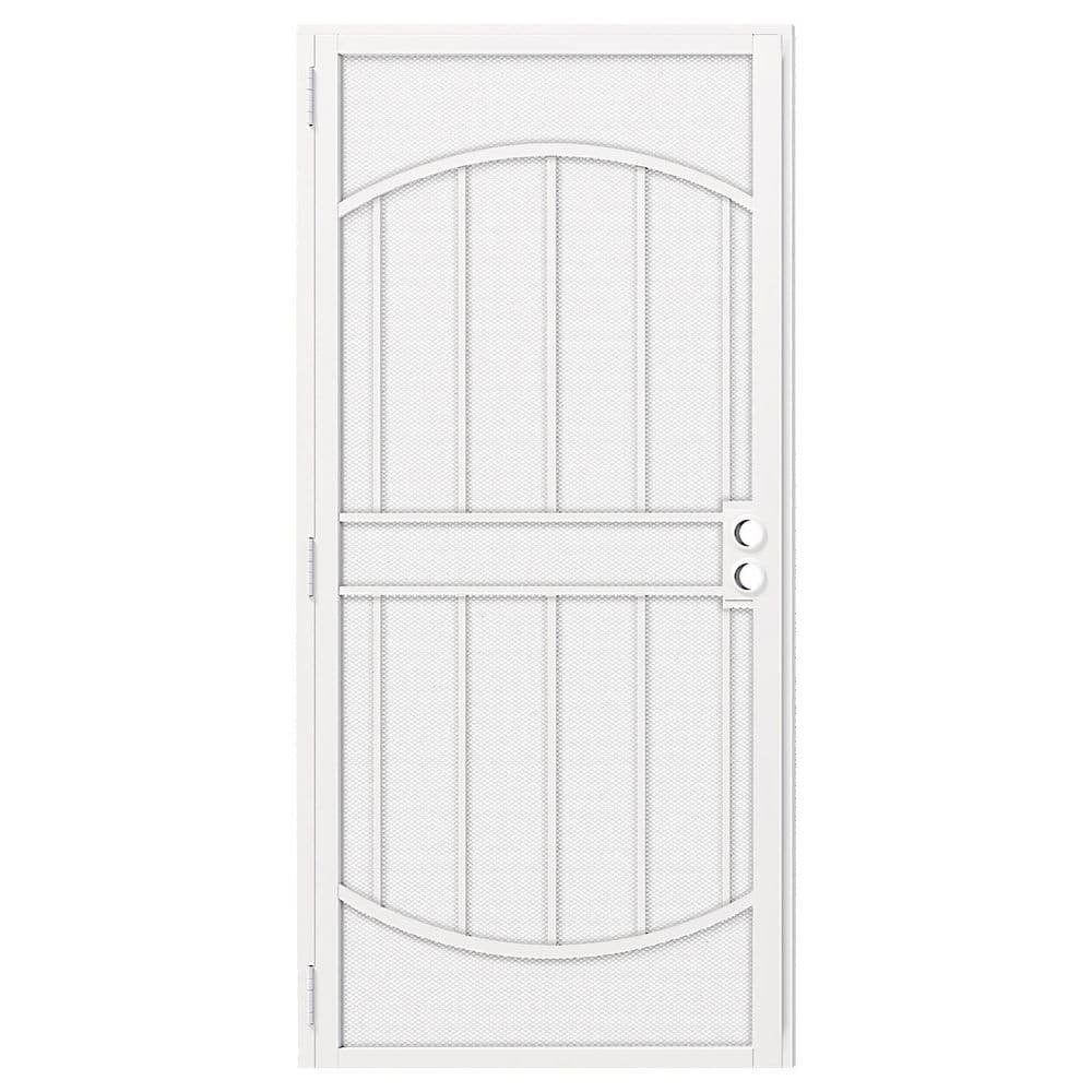 TENONER 36 in. x 80 in. Universal/Reversible, White, Iron, Pre-Bored ...